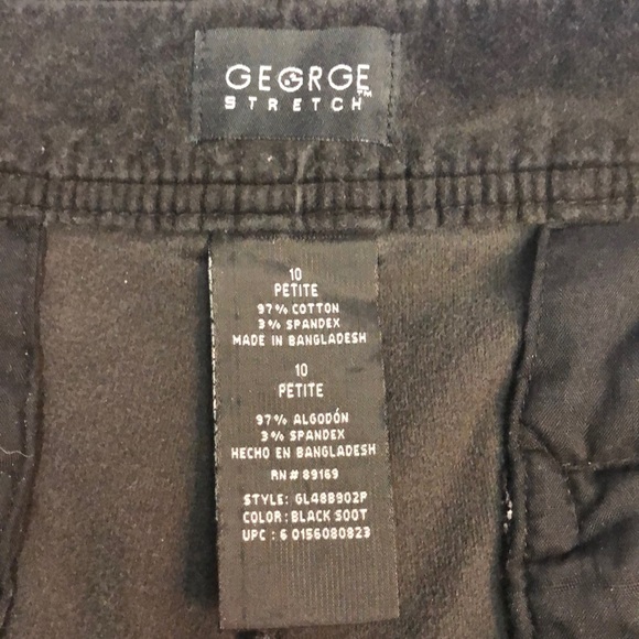 George | Pants & Jumpsuits | George Stretch Velveteen Black Pants Size ...